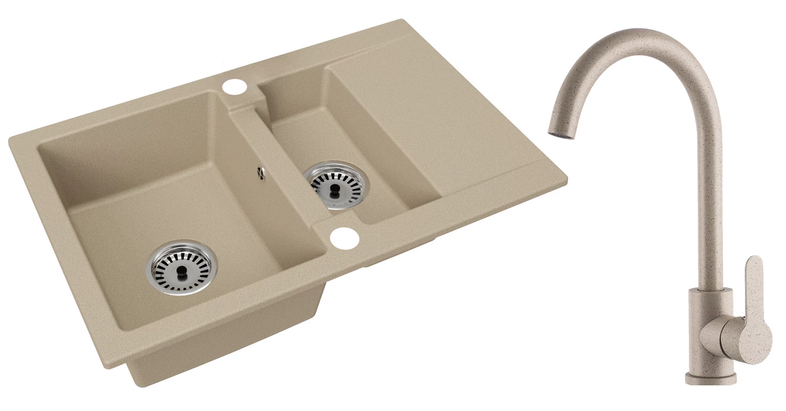Doris Bézs gránit mosogatótálca U csapteleppel - BRW Bútorház ...